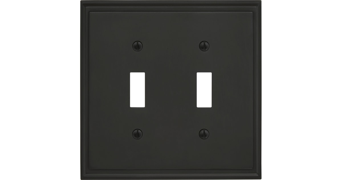 Amerock BP36515BBR Mulholland Double Switch Outlet Wall Plate ...
