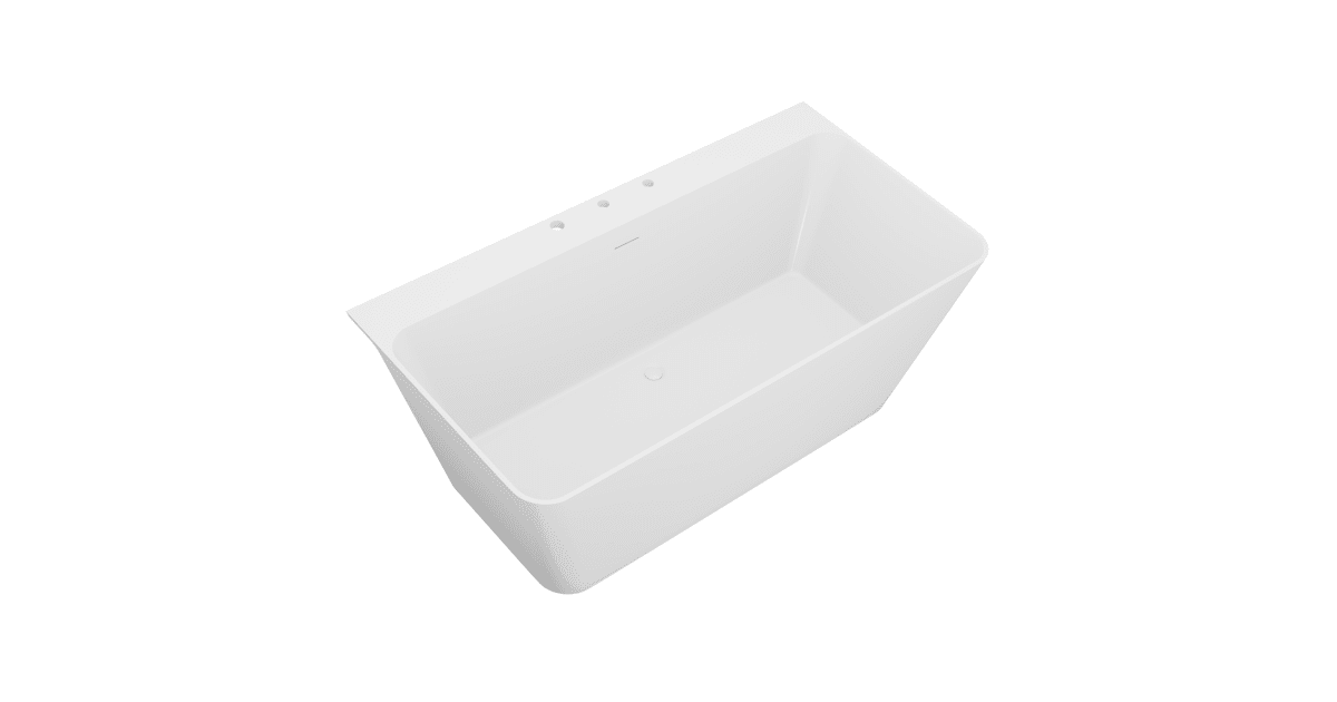 Anzzi FT-AZ114-59 Vault 59" Free Standing Acrylic Soaking Tub with ...