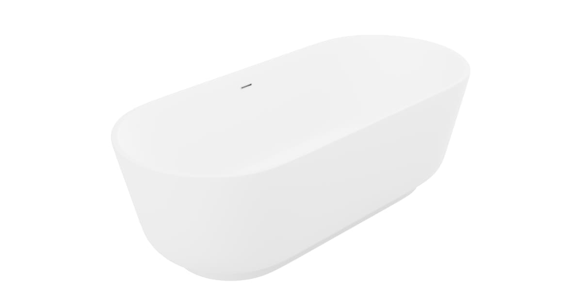 Anzzi FT-AZ511 Sabbia 70-13/16" Stone Composite Free Standing Soaking ...