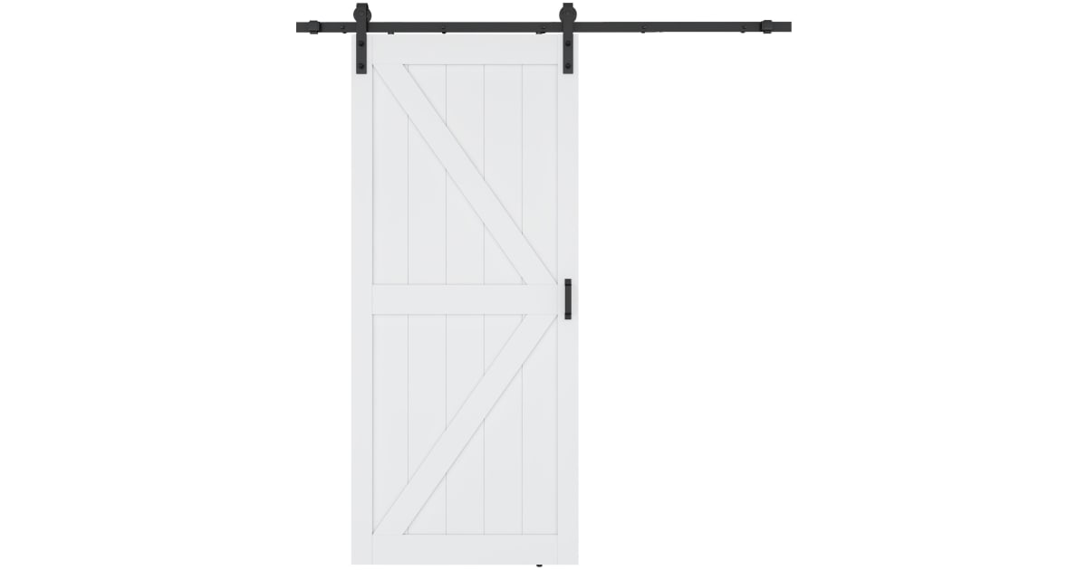 Anzzi Id Azbd02 36 X 84 British Brace Barn Door With Track And