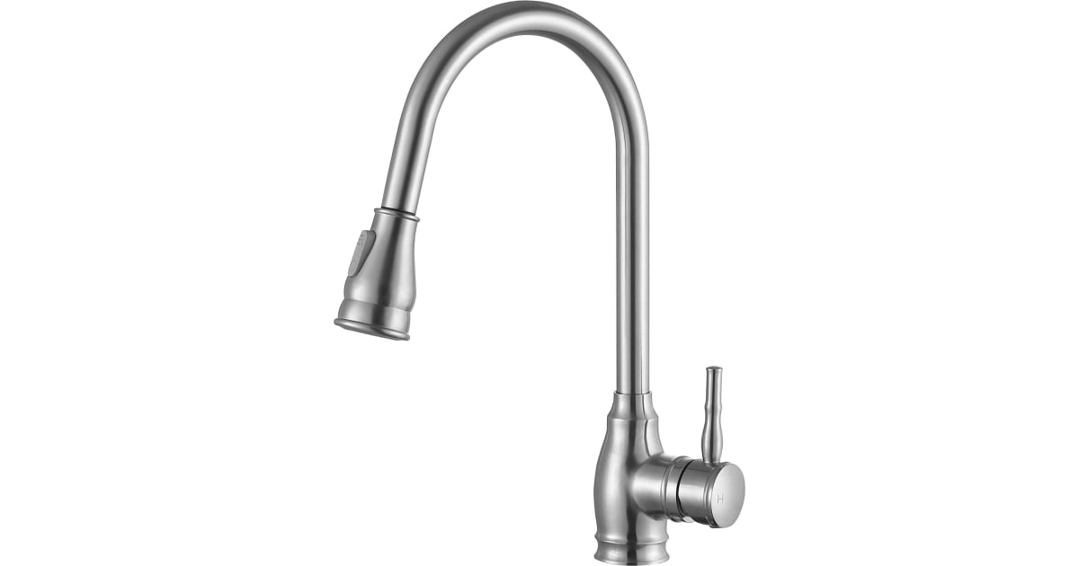 Anzzi KF-AZ215BN Bell 1.8 GPM Single Hole Pull Down Kitchen Faucet ...