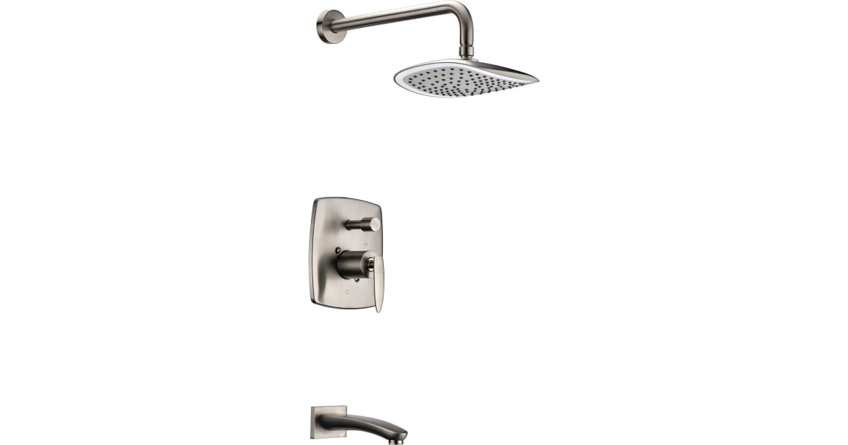 Anzzi L-AZ026BN Tempo Tub and Shower Trim Package with Single Function ...