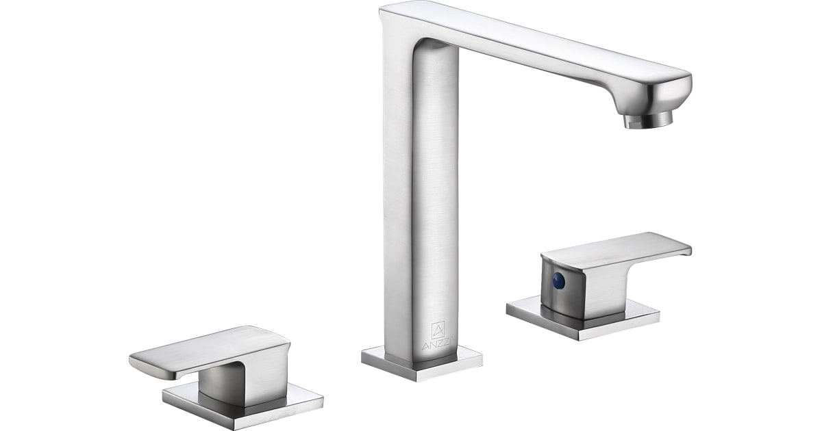 Anzzi L-AZ189BN Alpine 1.2 GPM Widespread Double Handle Bathroom Faucet ...