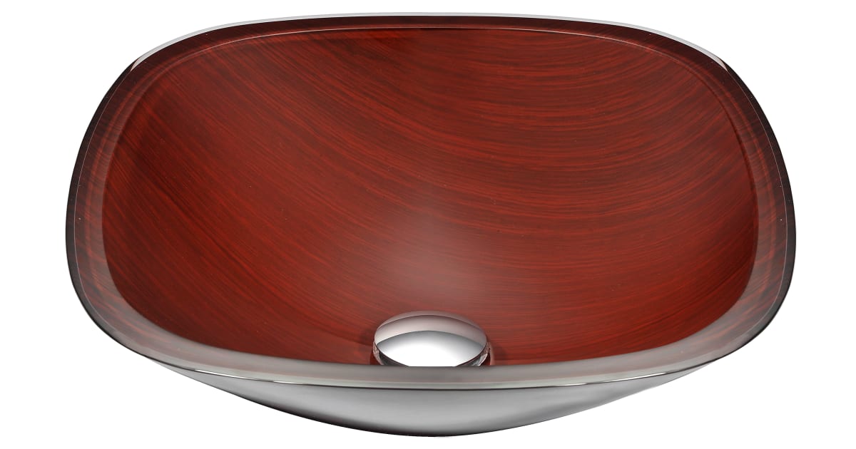 Anzzi LS-AZ066 Cansa 14-1/4" Glass Vessel Bathroom Sink - Pop-Up Drain ...