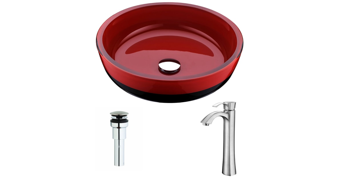 Anzzi LSAZ060-095B Schnell Brass and Glass Deck Mounted or Vessel ...