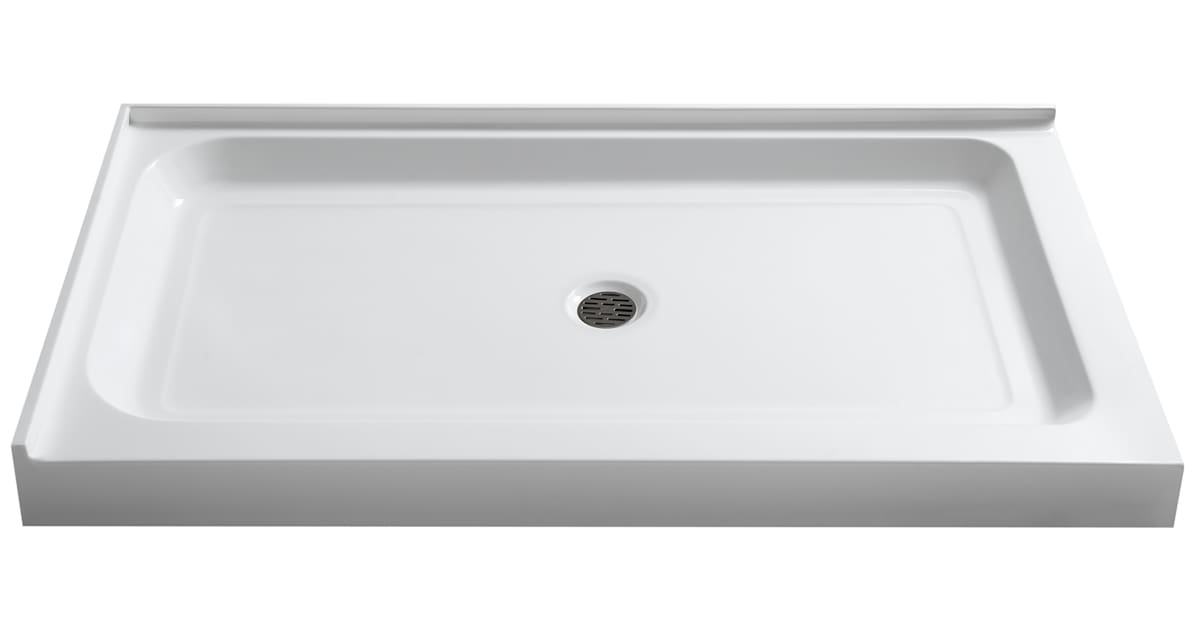 Anzzi SB-AZ022R Vail 36" x 48" Double Threshold Shower Base with Center ...