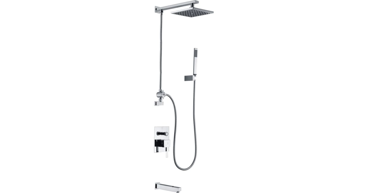 Anzzi SH-AZ013 Byne Tub and Shower Trim Package with Single Function ...