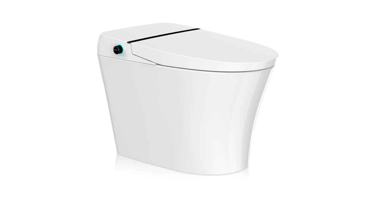 Anzzi TL-ST823WH ENVO Juno 1.28 GPF Dual Flush One Piece Elongated ...