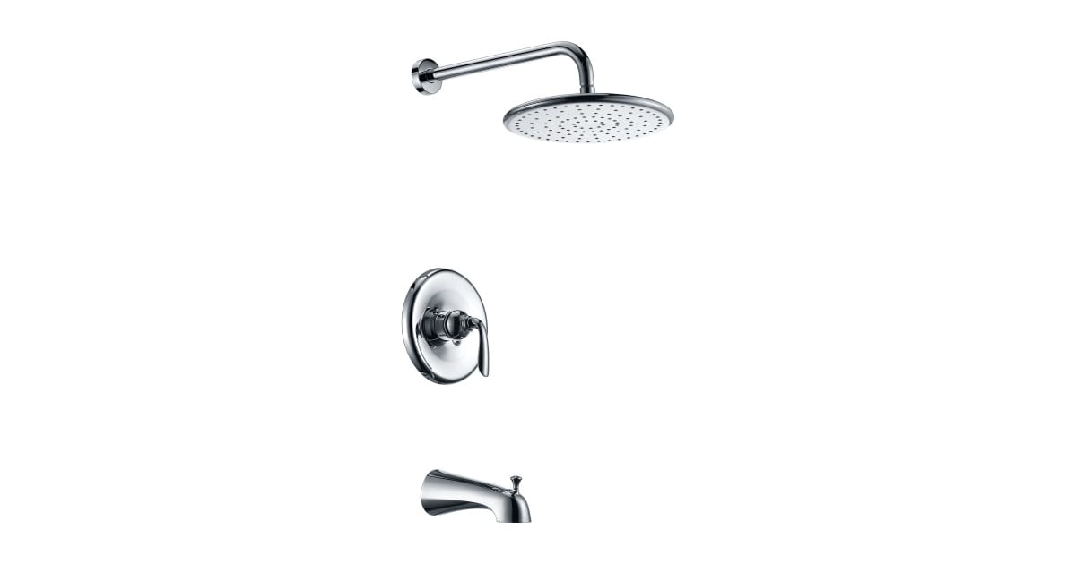 Anzzi SH-AZ032BN Meno Tub and Shower Trim Package with Single Function ...