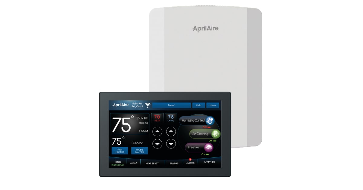Aprilaire 6030 2-Zone Base Unit with Primary Thermostat and ECM / Zone ...