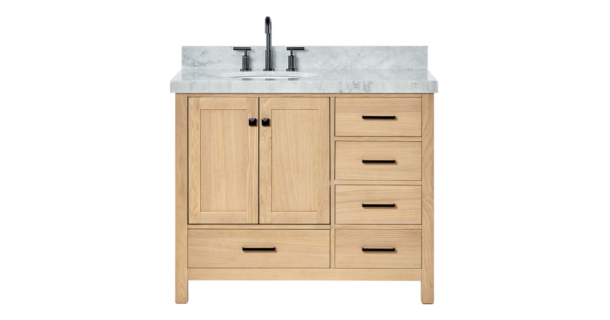 Ariel A042SLCW5OVOWOA Cambridge 43" Free Standing Single Basin Vanity ...