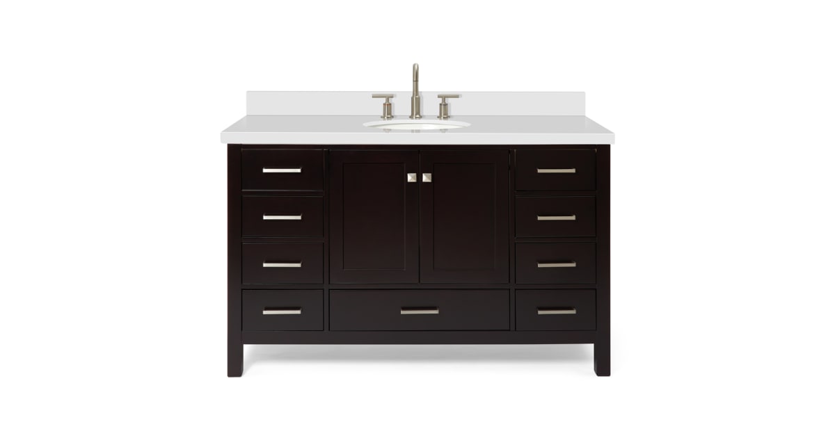 Ariel A055SWQOVOESP Cambridge 54" Free Standing Single Basin Vanity Set ...
