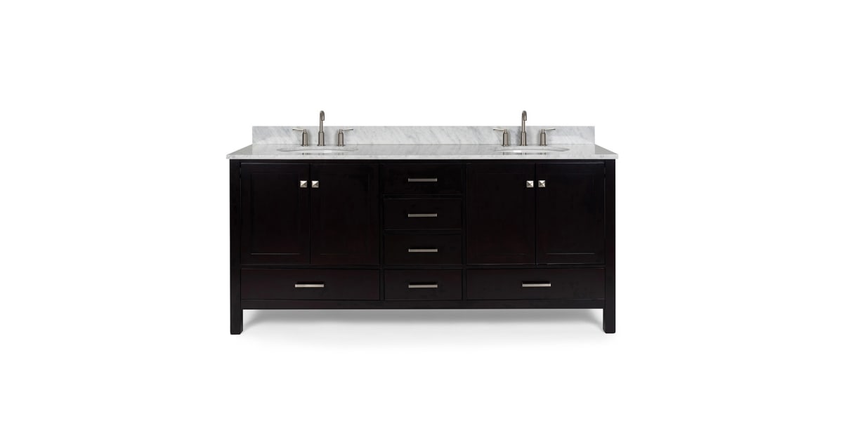 Ariel A073DCW2OVOESP Cambridge 73" Free Standing Double Basin Vanity ...