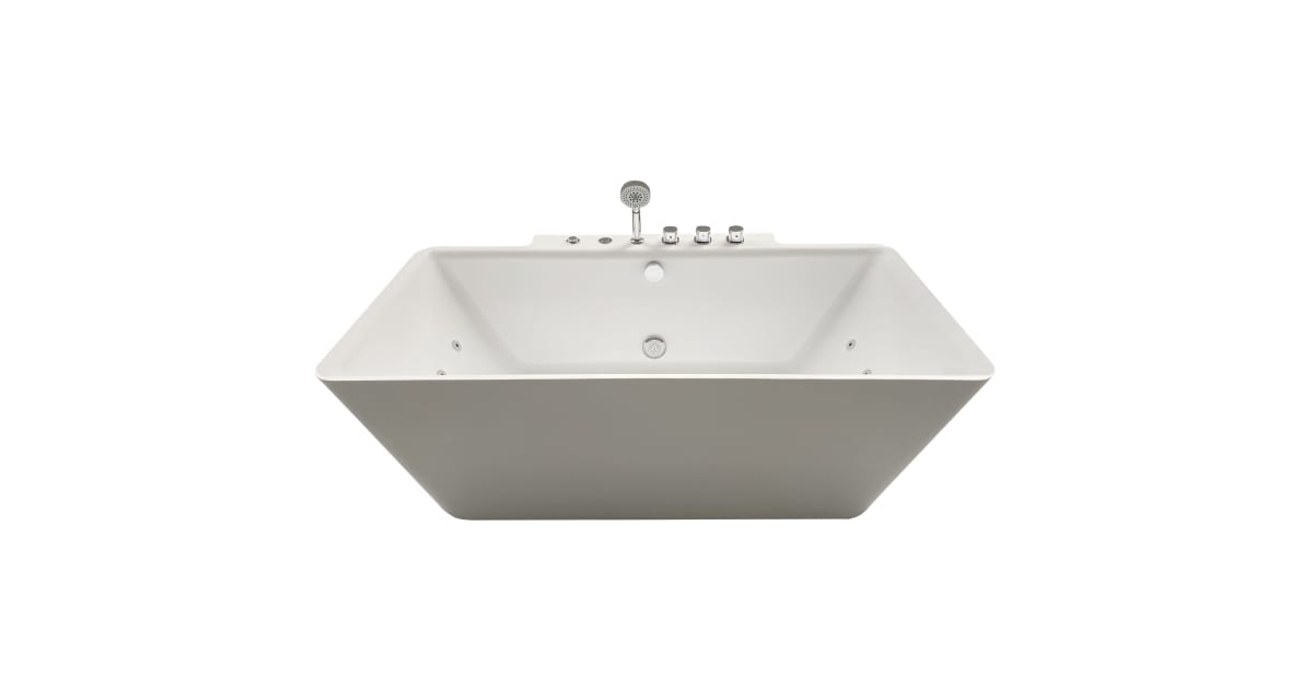 Ariel ARL-701 Catania 68" Free Standing Acrylic, Fiberglass Whirlpool ...