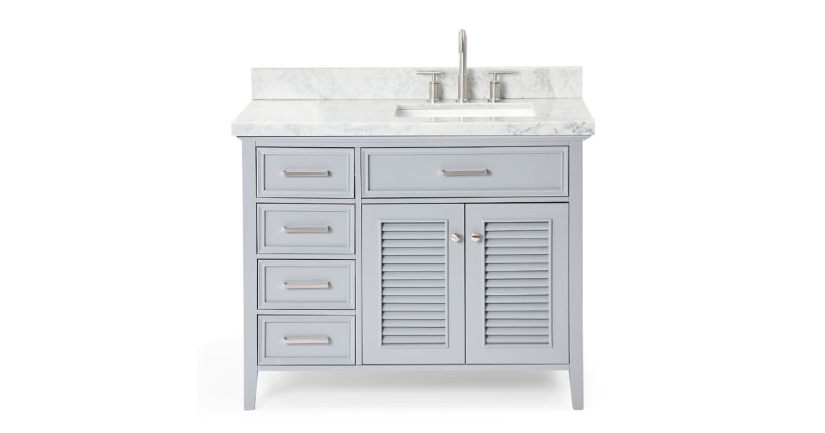 Ariel D043S-R-VO-GRY Kensington 43" Free Standing Single Basin Vanity ...