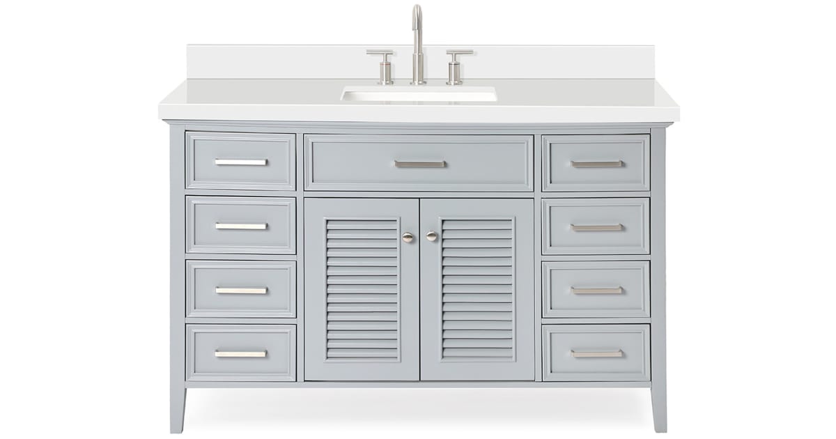 Ariel D055SWQRVOGRY Kensington 55" Free Standing Single Rectangular ...