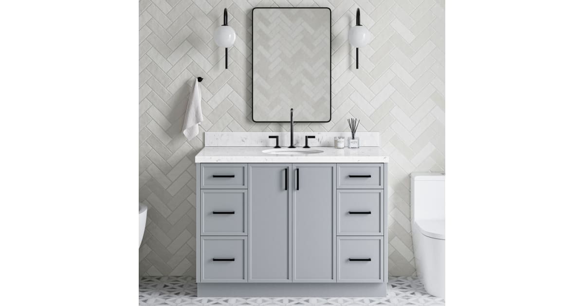 Ariel K48CQOVOGRY Kelly 48-1/4" Free Standing Single Basin Vanity Set ...