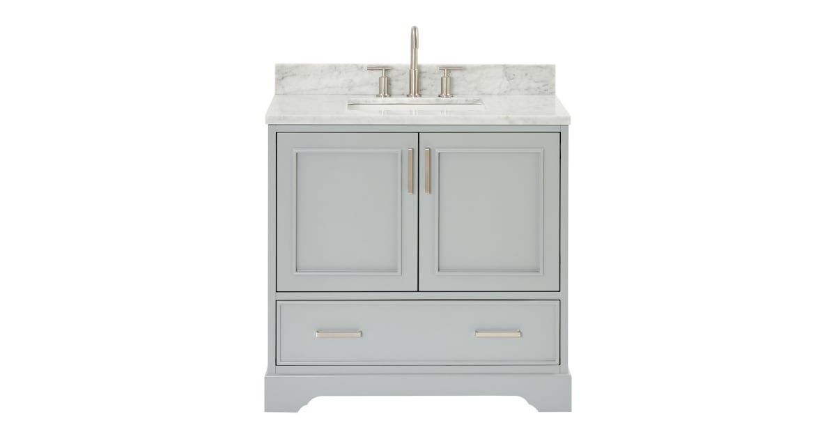 Ariel M037SCW2RVOGRY Stafford 37" Free Standing Single Basin Vanity Set ...