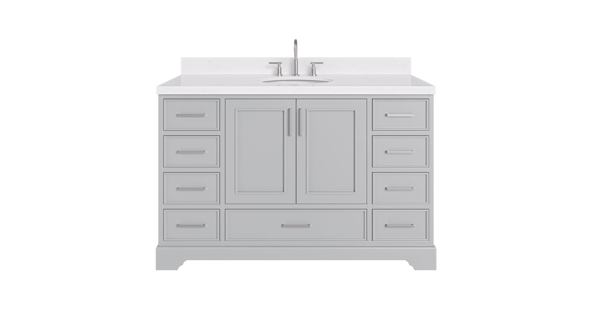 Ariel M054SCQOVOGRY Stafford 54" Free Standing Single Basin Vanity Set ...