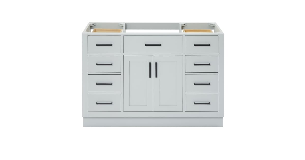 Ariel T048S-BC-GRY Hepburn 48" Single Free Standing Vanity Cabinet Only ...