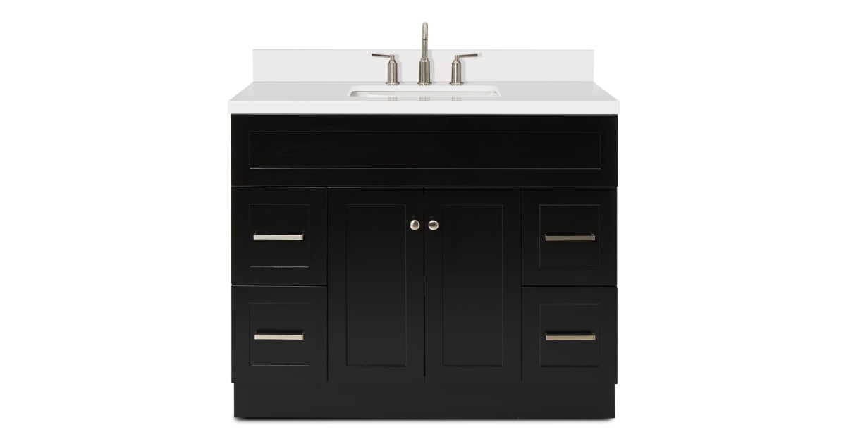Ariel F043SWQRVOBLK Hamlet 42" Free Standing Single Basin Vanity Set ...
