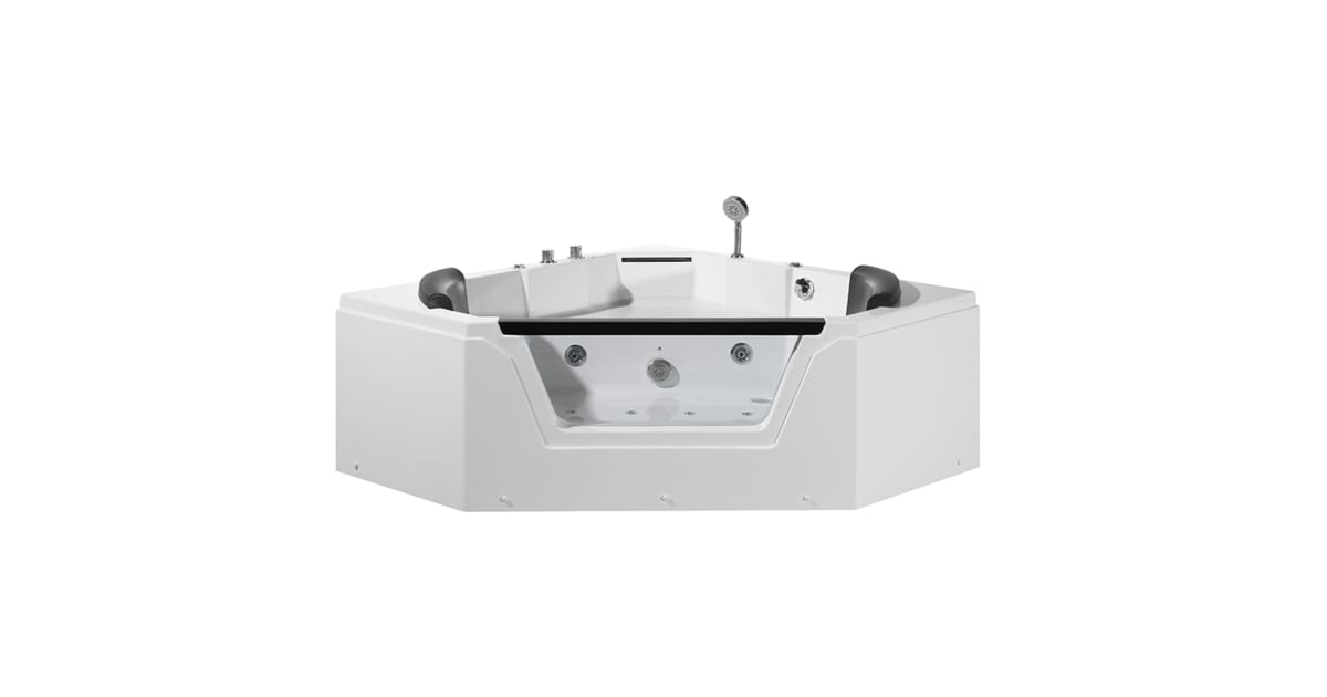 Ariel PW1565959CW1 Platinum 59-3/5" Corner Acrylic Whirlpool Tub with ...
