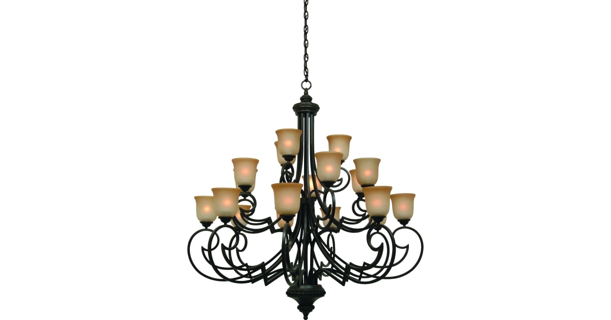 Artcraft Lighting AC1670 18 Light 3 Tier Chandelier from the Chocolat ...
