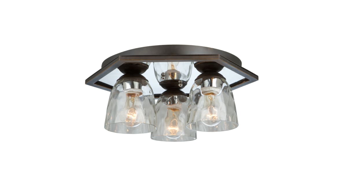 Artcraft Lighting AC10224OB Kent 3 Light Flush Mount Ceiling Fixture ...