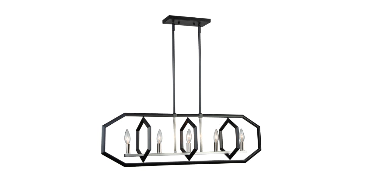 Artcraft Lighting AC10995NB Preston 5 Light 38" Wide Candle Style ...