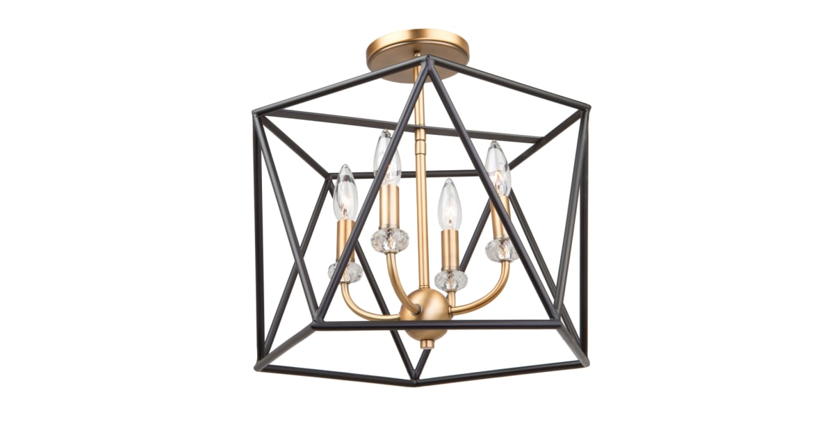 Artcraft Lighting AC11034 Harmony 4 Light 15" Wide Semi-Flush Ceiling ...