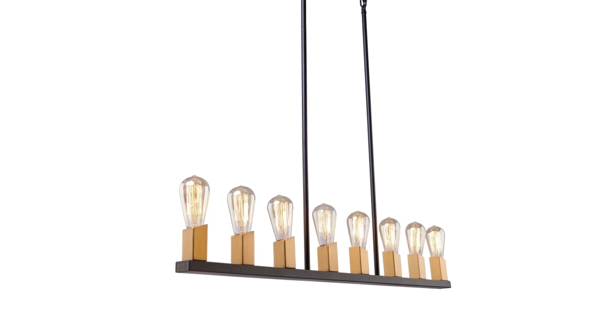 Artcraft Lighting AC11106 Skyline 8 Light 40" Wide Linear Chandelier ...