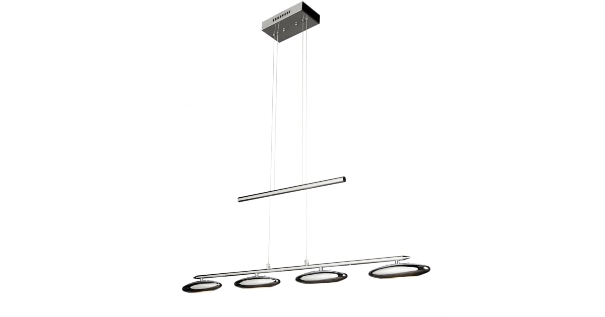 Artcraft Lighting AC7004 Santa Cruz 4 Light LED Linear Chandelier ...