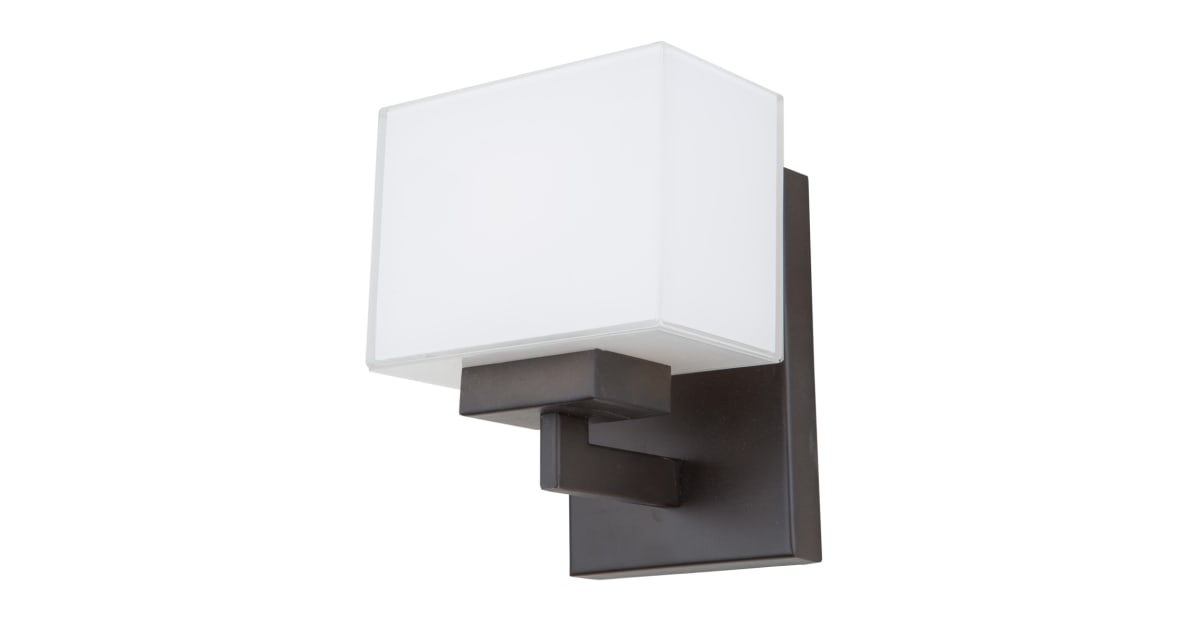 Artcraft Lighting SC13187OB Cube Light Single Light 7-1/2" High Wall ...