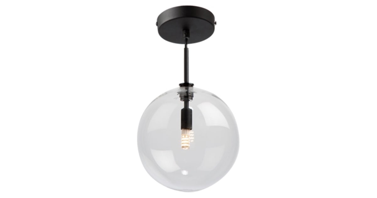 Artcraft Lighting SC13190BK Pinpoint 8" Wide Semi-Flush Globe Ceiling ...