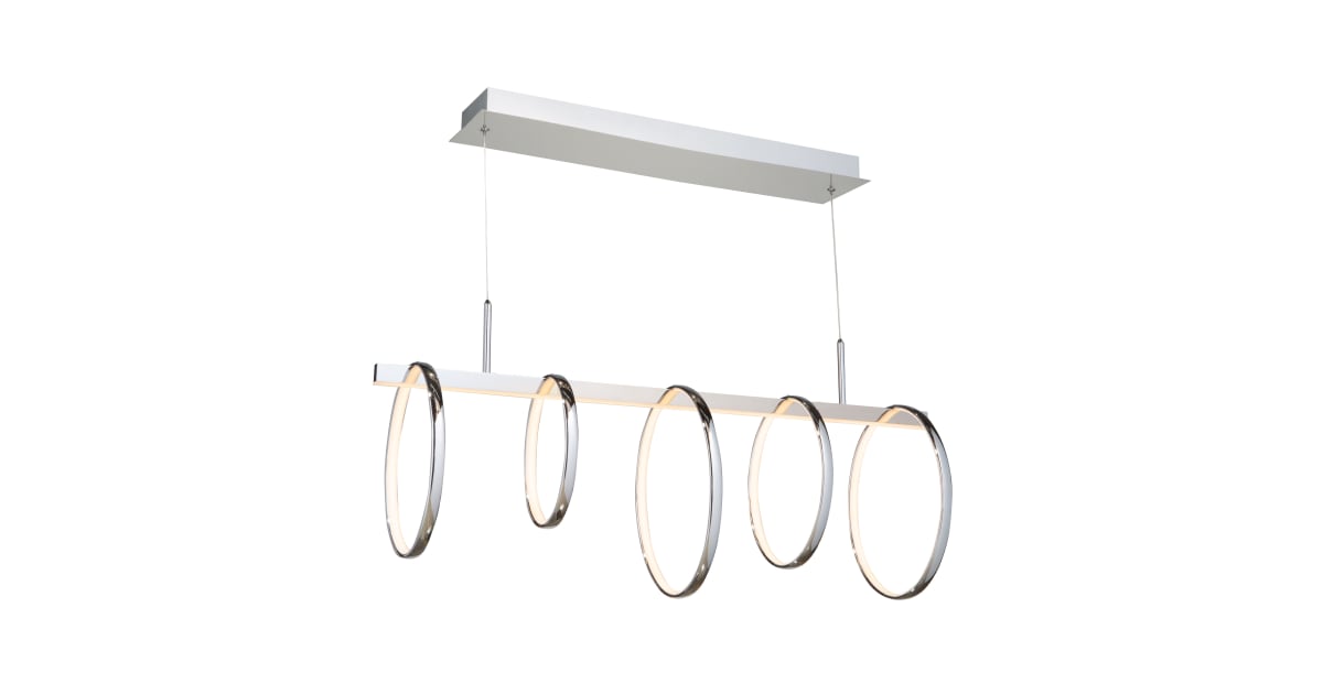 Artcraft Lighting SC13265CH Trapeze 40" Wide LED Linear Chandelier ...