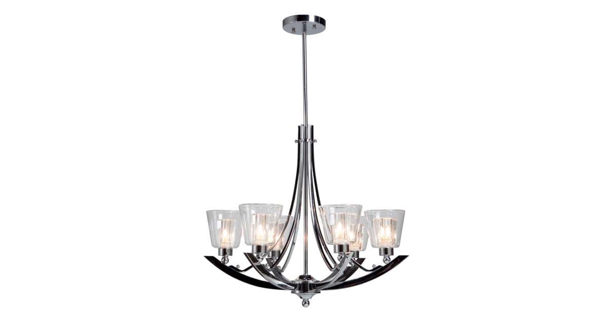 Artcraft Lighting AC1096CH Chrome 6 light Chandelier | Ferguson Home