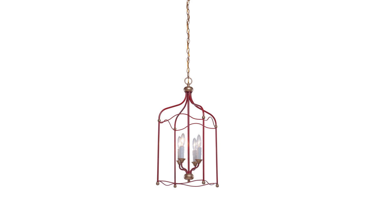 Artcraft Lighting CL1354RD Red 4 light Chandelier | Ferguson Home