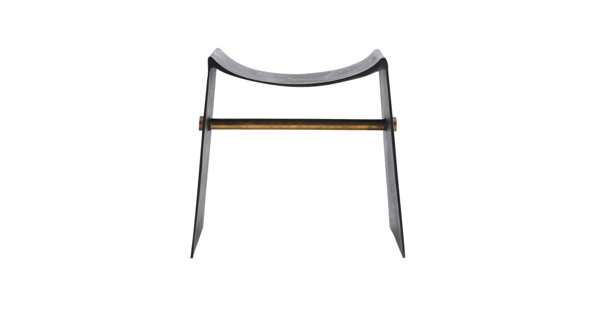 Arteriors 4670 22" Wide Aluminum Framed Iron Accent Stool | Ferguson Home