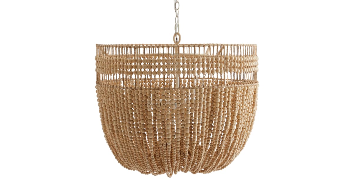 Arteriors 85025 Nina 6 Light 28" Wide Beaded Chandelier | Build.com
