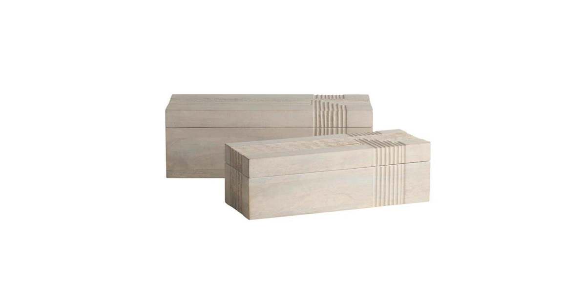 Arteriors ARI23 Kamira 24" Wide Wood Boxes - Set of 2 | Ferguson Home
