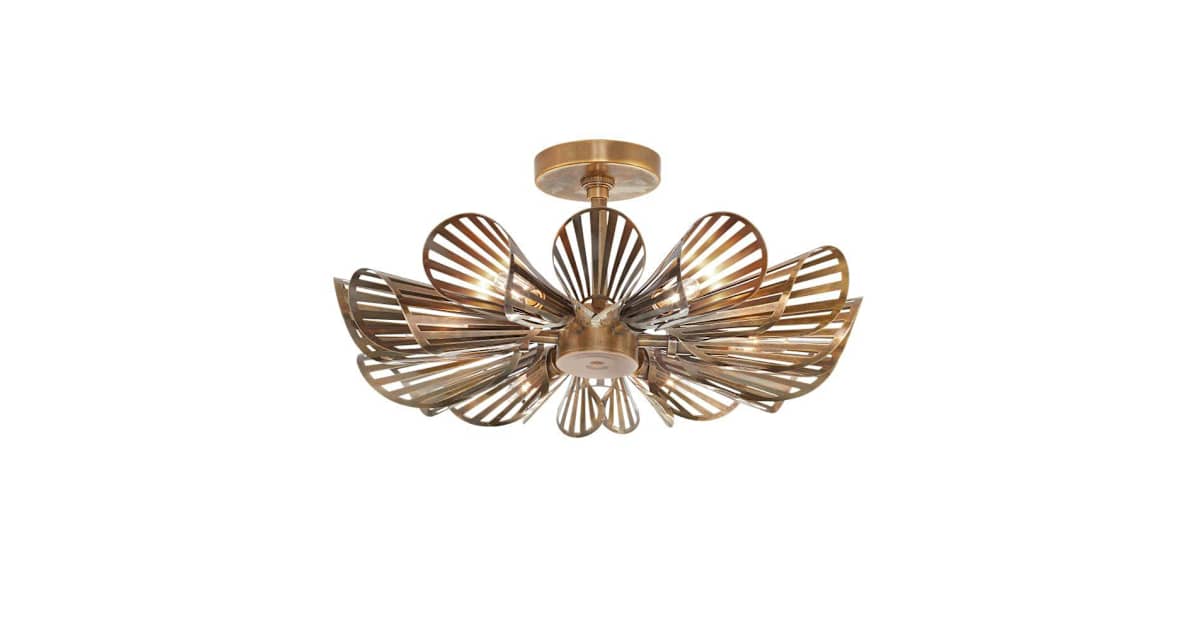 Arteriors DFI06 Francesca 12 Light 20" Wide Semi-Flush Ceiling Fixture ...