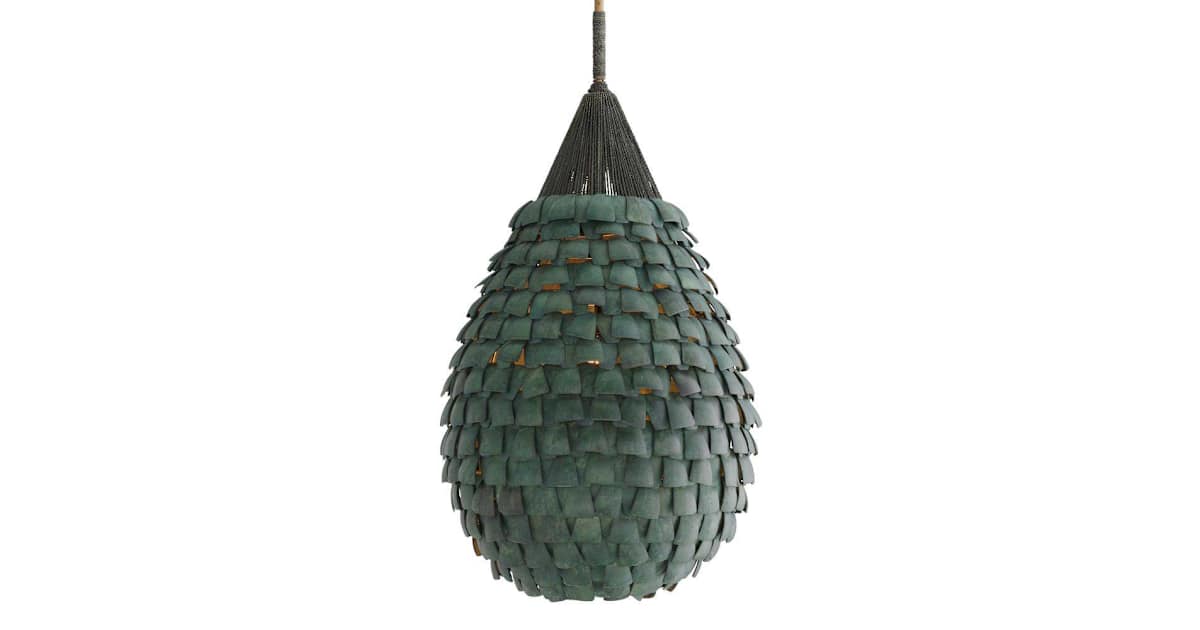 Arteriors DSS04 Ferndale 20" Wide Pendant with Coco Shell Shade ...