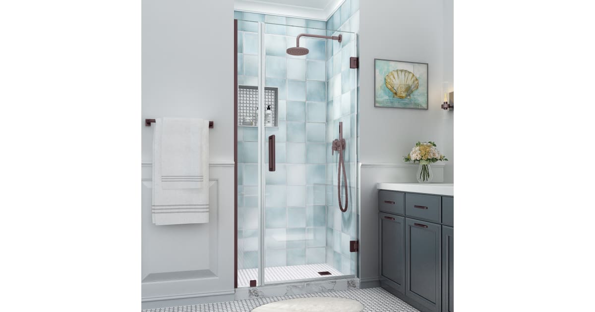 Aston SDR965EZ-NBR-433380 Belmore XL 80" High x 43" Wide Hinged ...