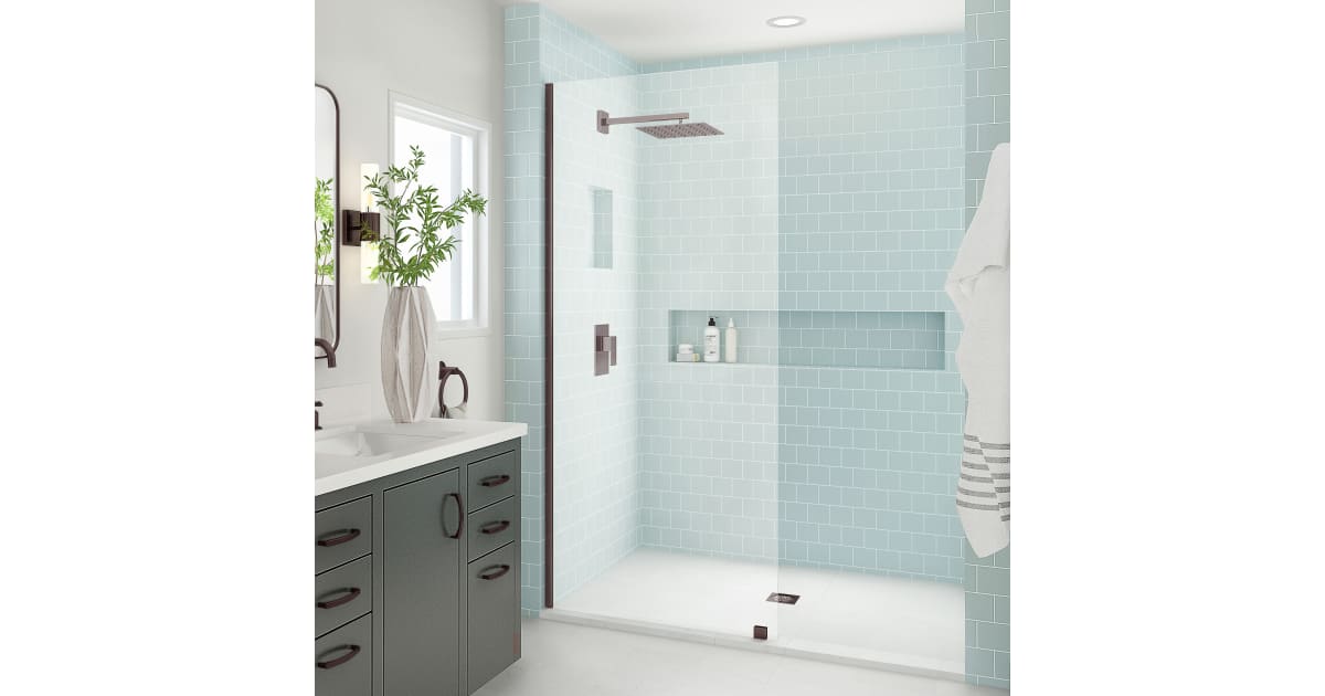 Aston SDR996EZ-NBR-3480 Elyse XL 80" High x 34" Wide Frameless Shower ...