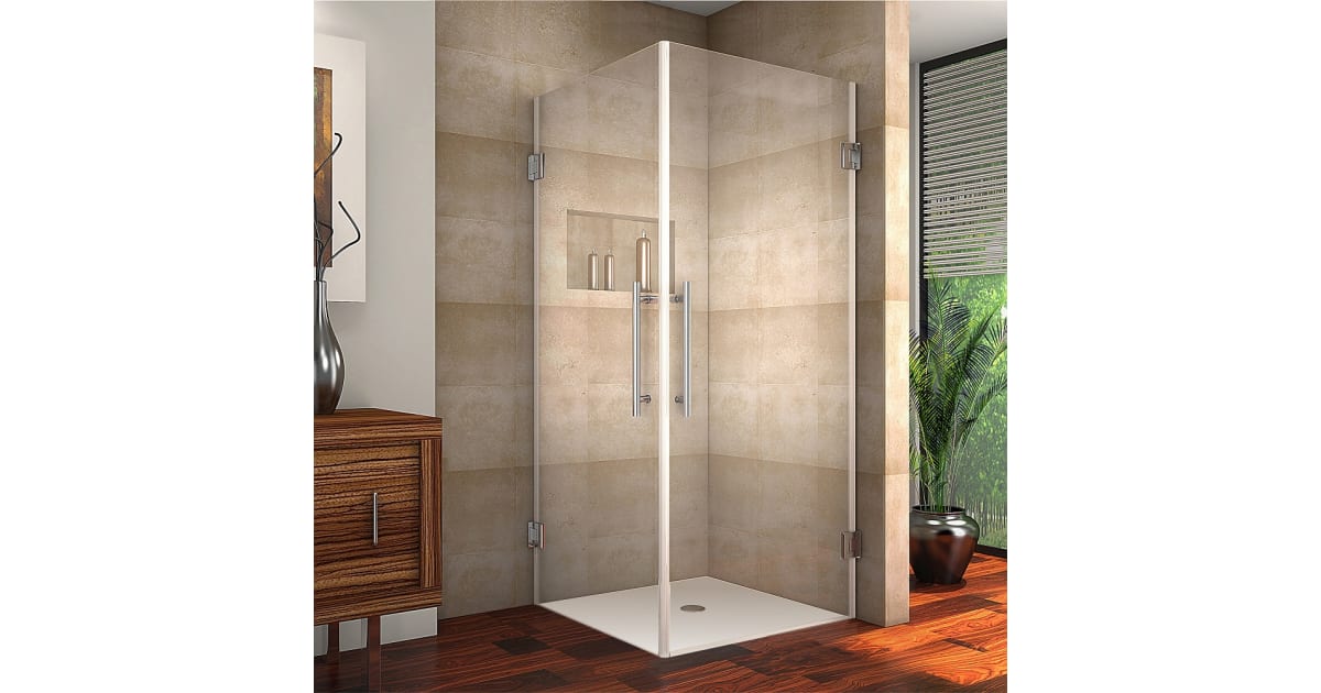 Aston SEN989-30-CH-10 Vanora 30" Wide x 30" Deep x 72" High Frameless ...