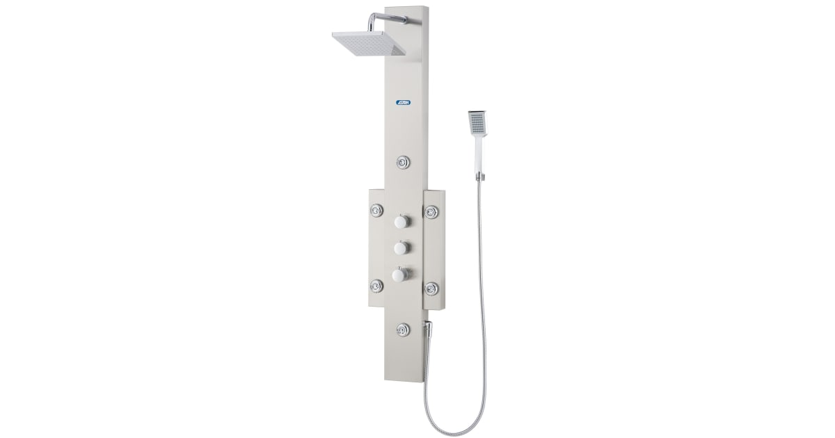 Aston SPSS304 Shower Panel System with Rain Shower Head, 6 Body Sprays ...