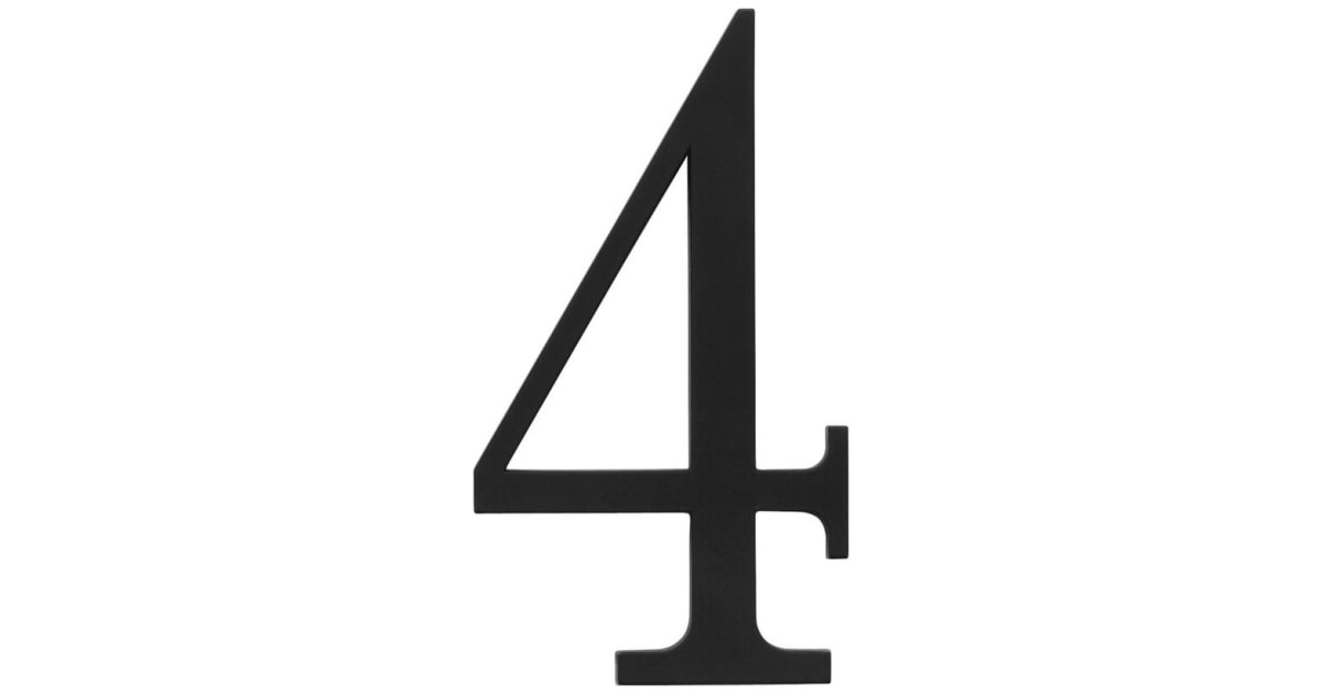 Atlas Homewares TRN4-BL Traditionalist Address Number 4 | Ferguson Home