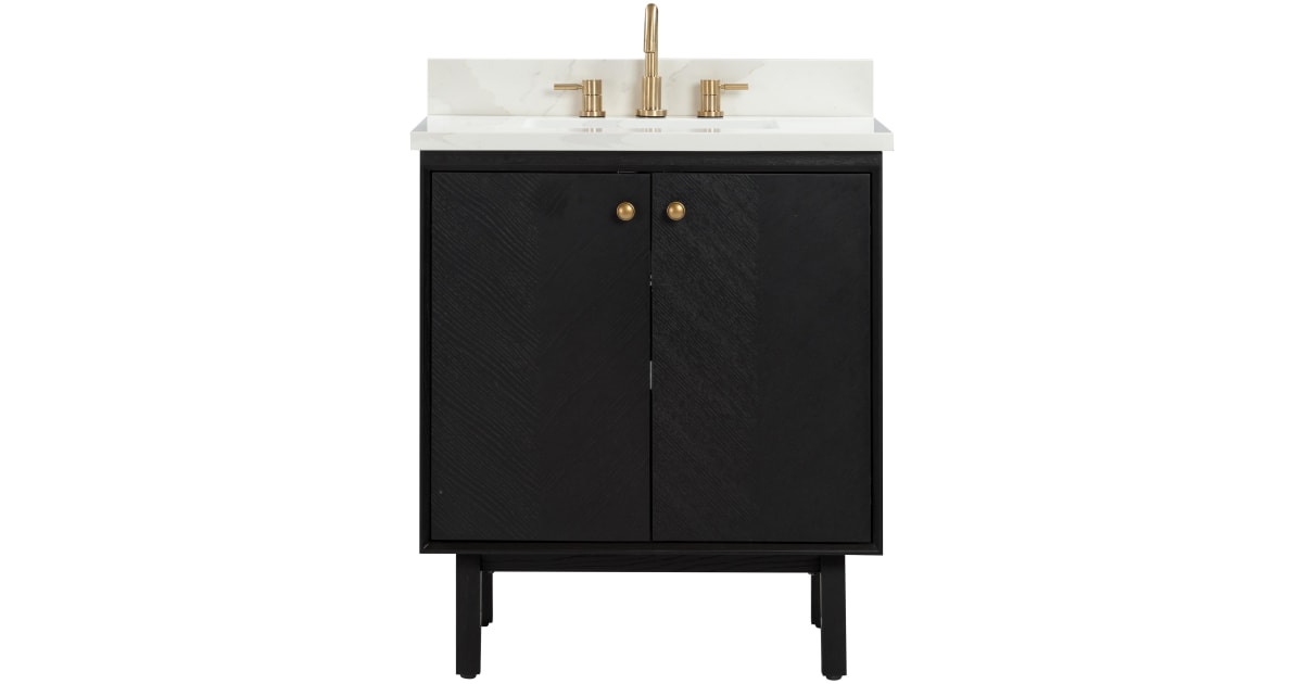 Avanity ADELE-VS31-BK Adele 32" Free Standing Single Basin Vanity Set ...