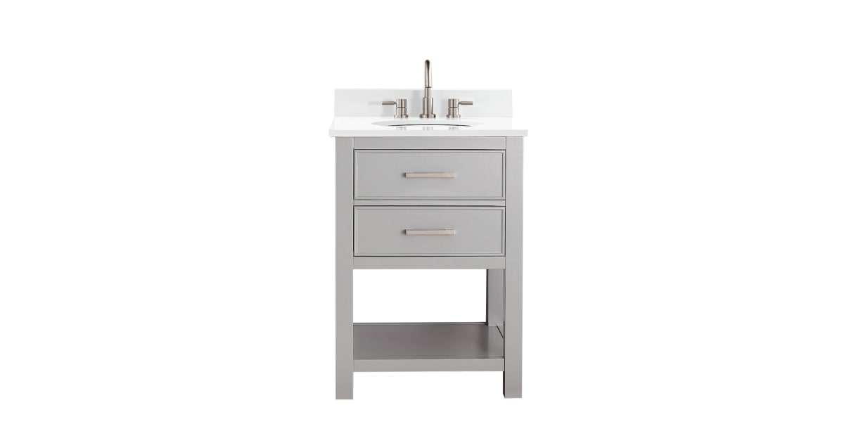 Avanity BROOKS-VS24-CG-EW Brooks 24" Free Standing Single Basin Vanity ...