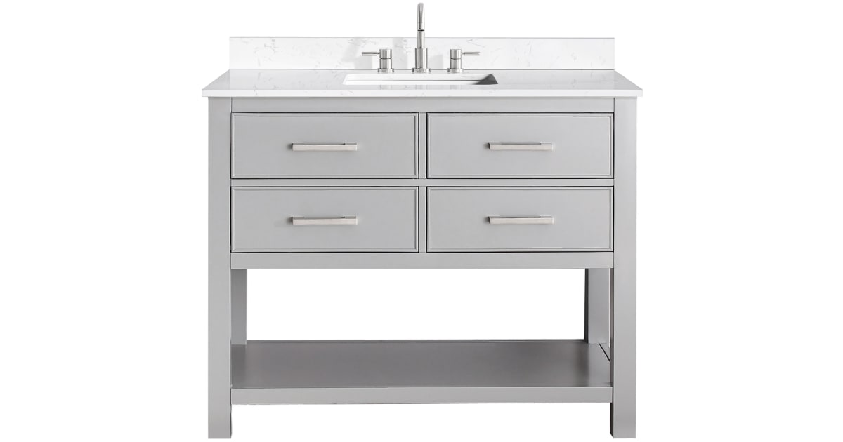 Avanity BROOKS-VS43-CG-E Brooks 42" Free Standing Single Basin Vanity ...